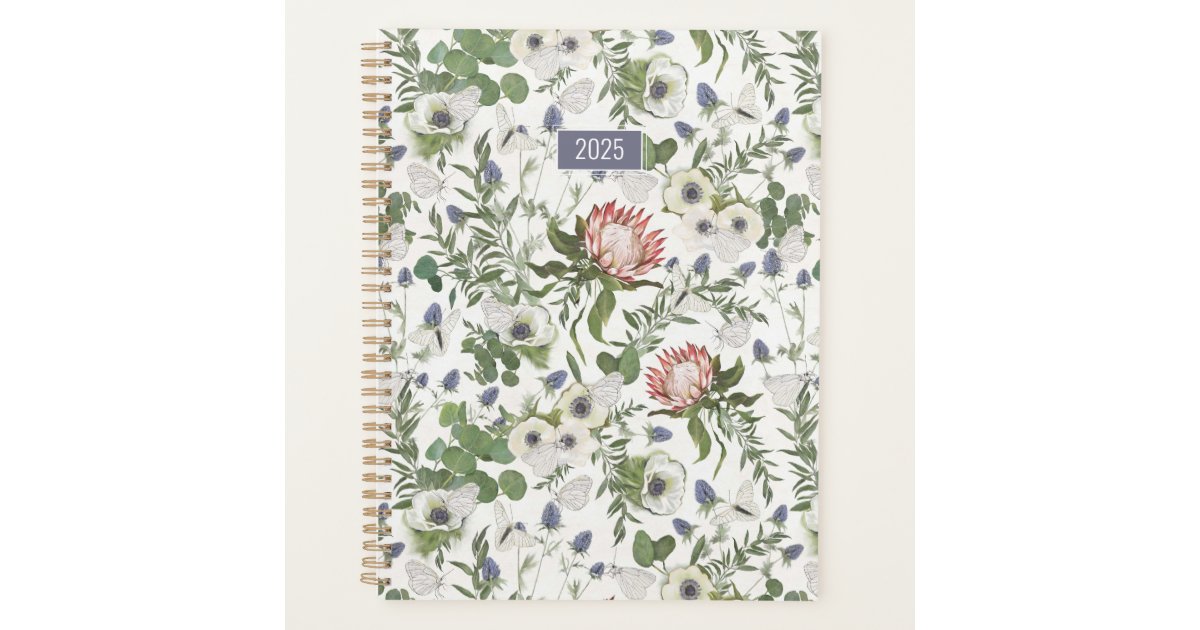 Planner 2025 Protea Floral | Zazzle