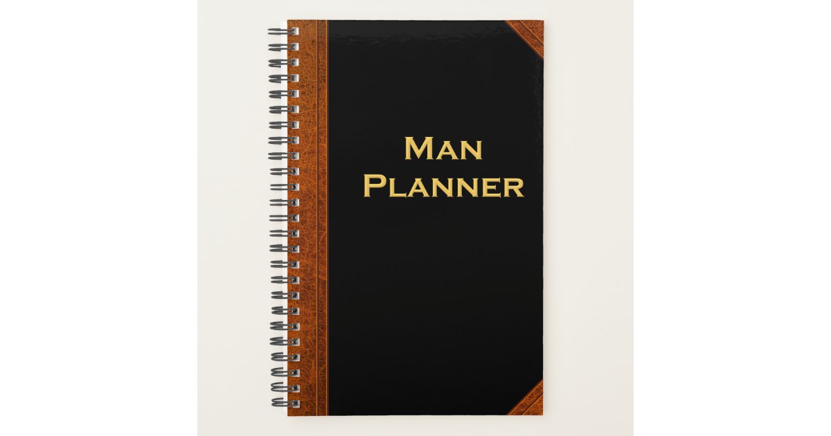 Planner For Men Man Planner Vintage Style | Zazzle