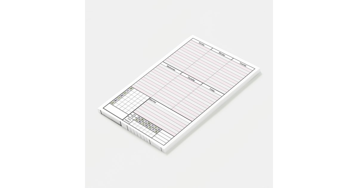 Planner Page Post It Insert Post-it Notes | Zazzle