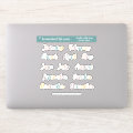Planner Stickers Retro Rainbow Months of the Year | Zazzle