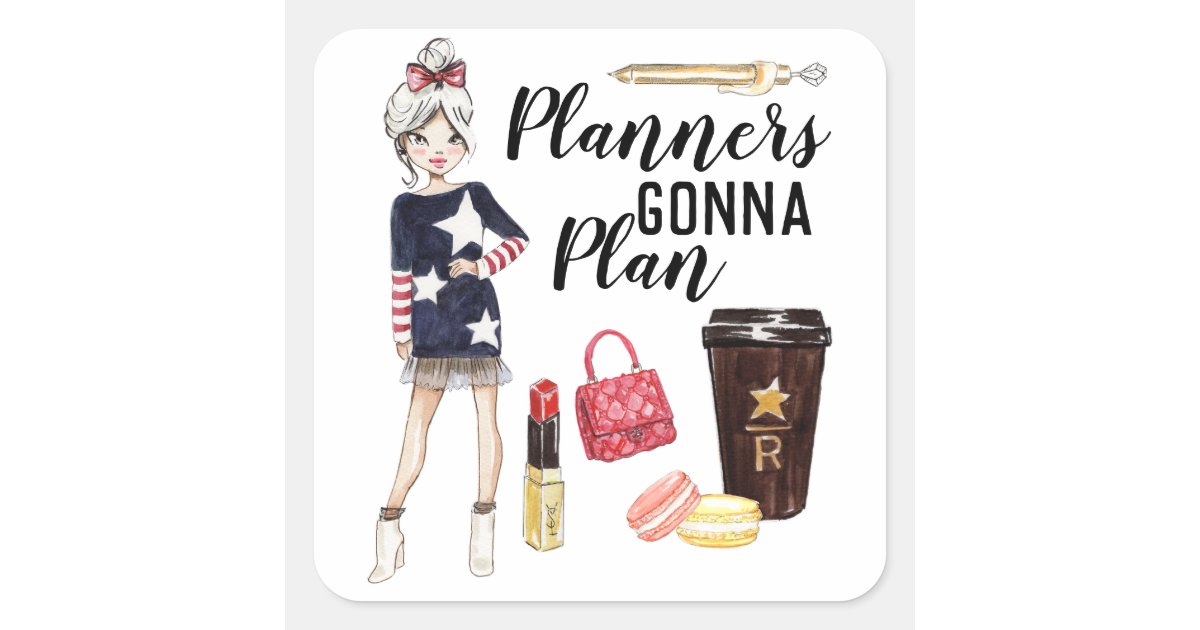 Planners gonna plan sticker sheet | Zazzle