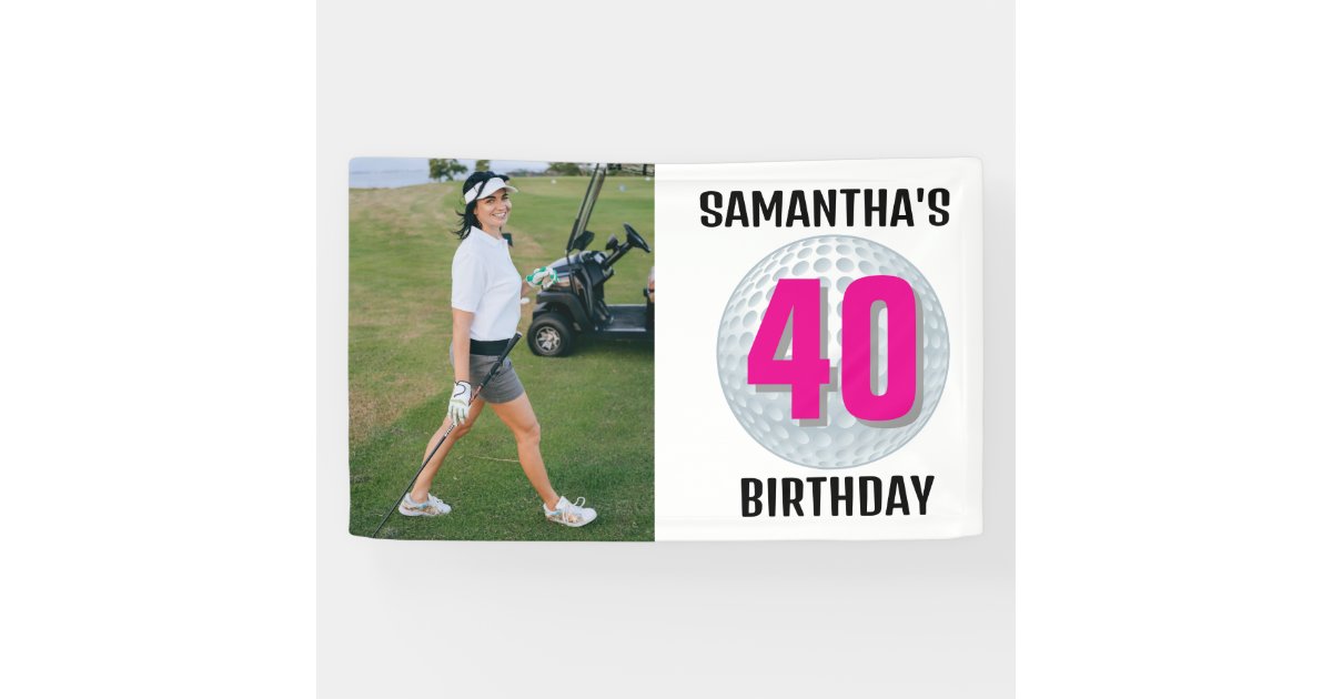 Planning a LADY Golf Birthday Bash! Banner | Zazzle