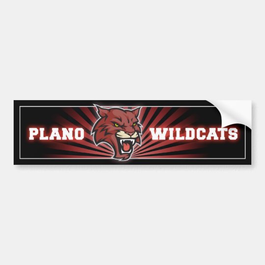 Plano Wildcats Bumper Sticker | Zazzle.com