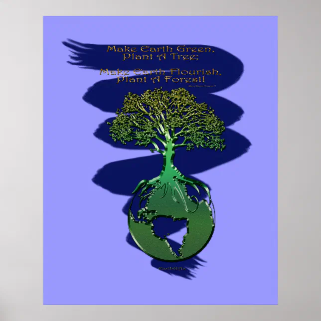 PLANT A FOREST Art Poster & Poem | Zazzle