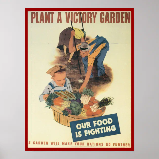 Plant A Victory Garden WPA Poster | Zazzle