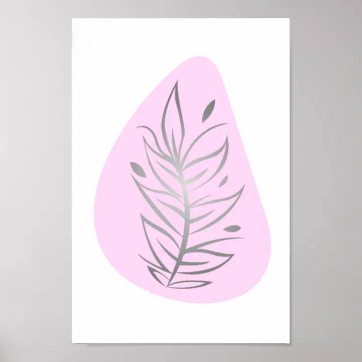 Plant Abstract Line Art Poster | Zazzle