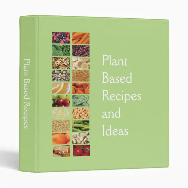 Plant Based Diet Recipes Binder | Zazzle
