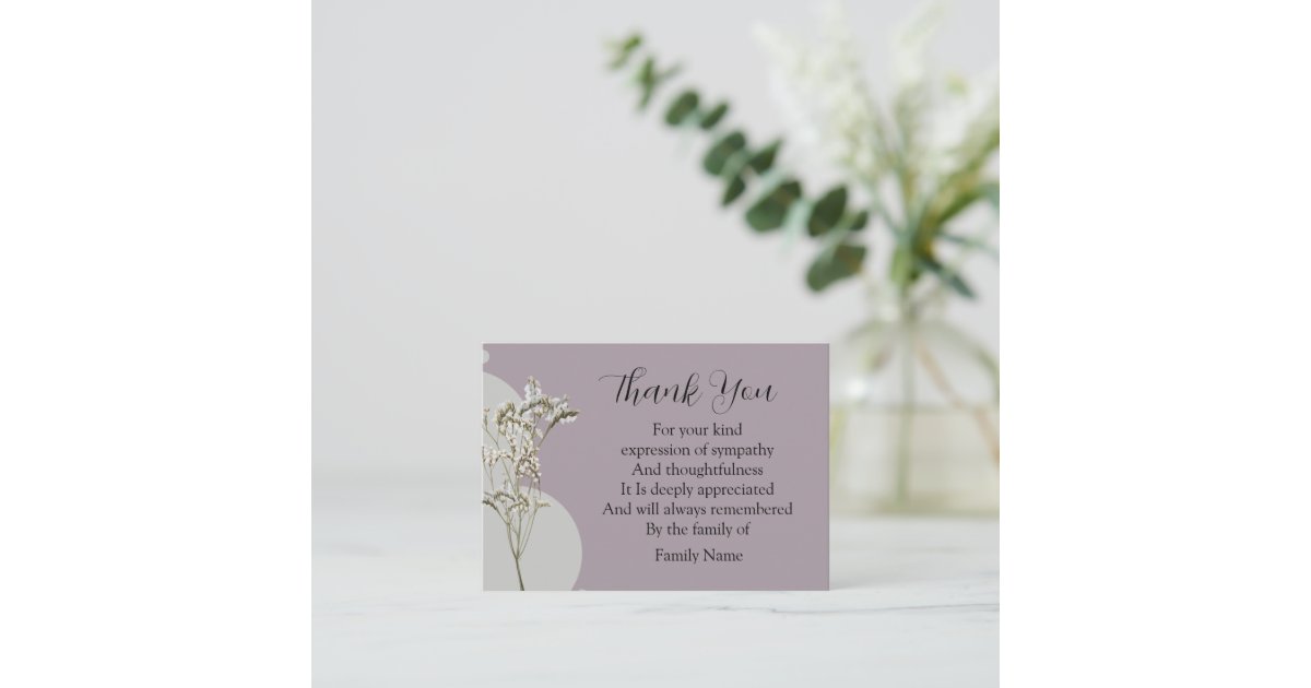 Plant Flower Thank You Note Card | Zazzle