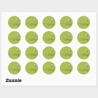 Plant Germination Illustration Classic Round Sticker | Zazzle