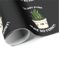 Plant Puns Are So Ferny Funny Fern Pun Dark BG Wrapping Paper | Zazzle