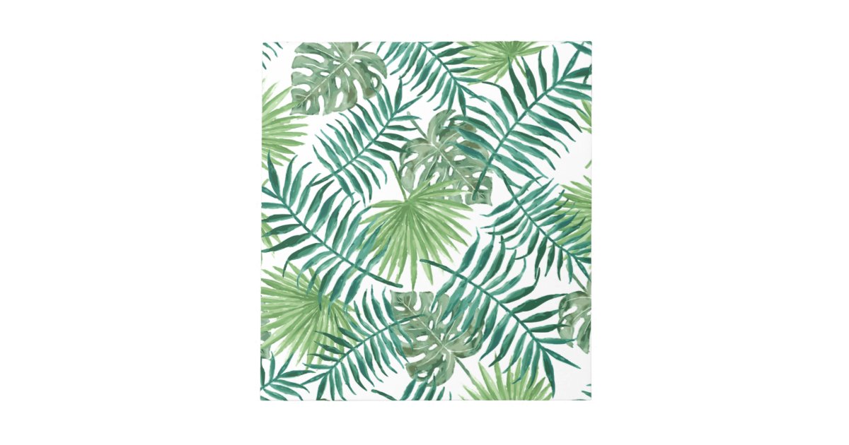 Plant Tropical Botanical Palm Leaf Notepad | Zazzle