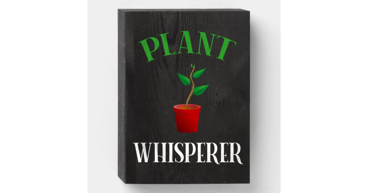 Plant Whisperer Gardening Wooden Box Sign | Zazzle