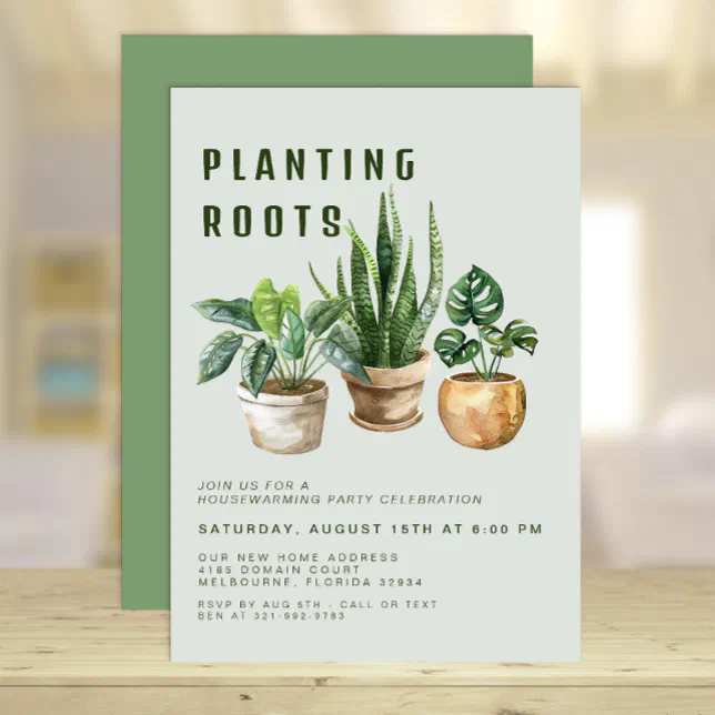 Plants Housewarming Party Invitation | Zazzle