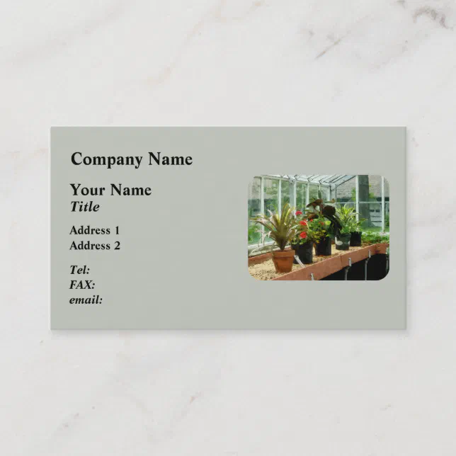 Plants in Greenhouse Business Card | Zazzle