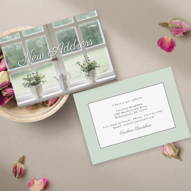 Plants in the Window New Address Notification Announcement | Zazzle