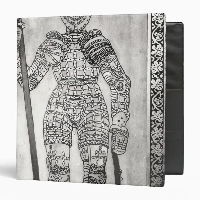 Plaque depicting the armour of Joan of Arc Binder | Zazzle
