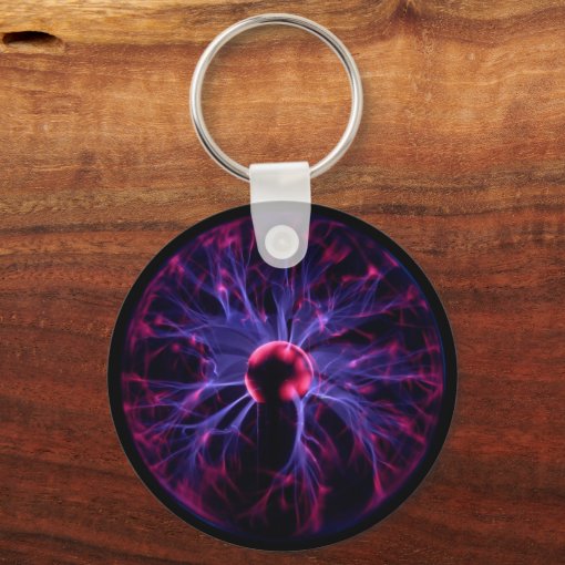 Plasma ball and chain keychain | Zazzle