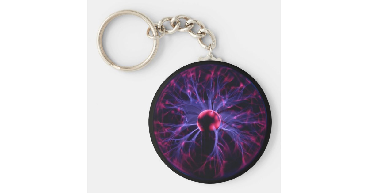 Plasma ball and chain keychain | Zazzle.com