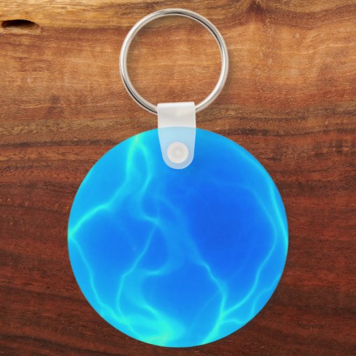 Plasma Ball Aqua Blue Photo Keychain | Zazzle