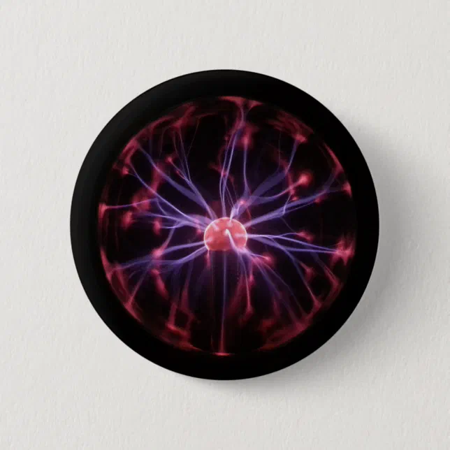 Plasma Ball Pinback Button | Zazzle