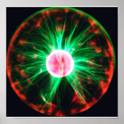 Plasma ball poster | Zazzle