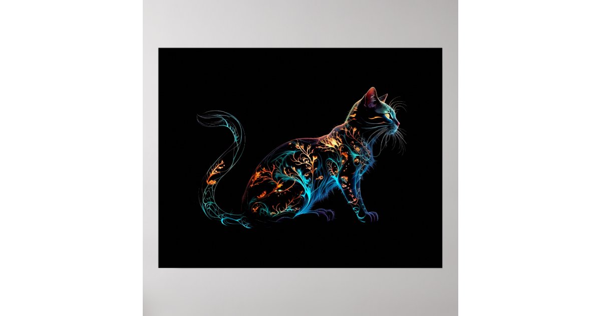 Plasma cat poster | Zazzle