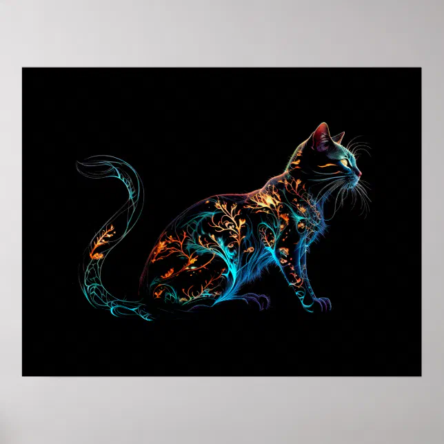 Plasma cat poster | Zazzle