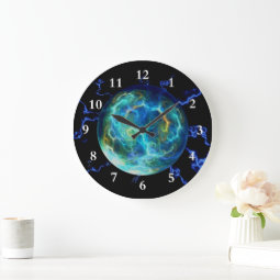 Plasma Electric Large Clock | Zazzle