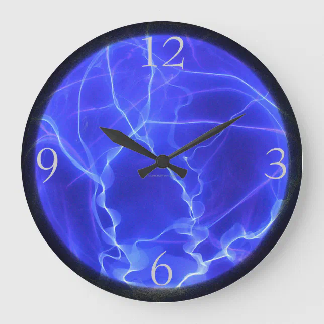 Plasma Large Clock | Zazzle