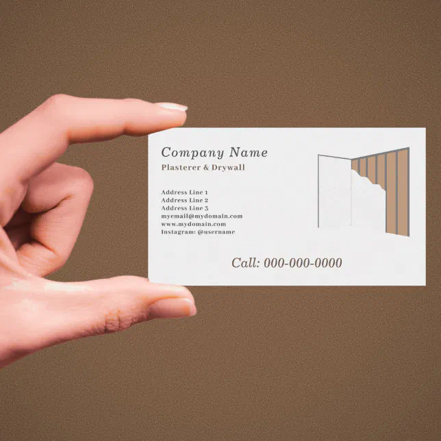 Plasterer & Drywall Business Card | Zazzle