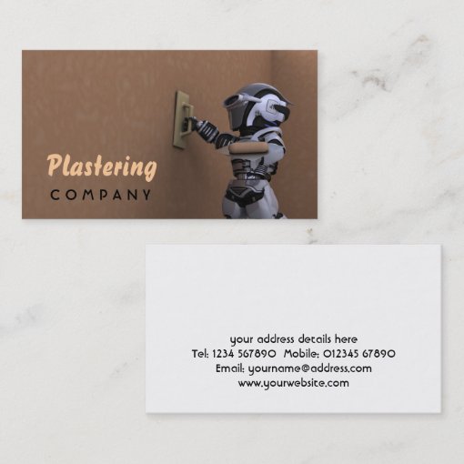 Plastering Company Business Card | Zazzle