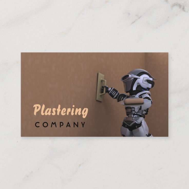 Plastering Company Business Card | Zazzle