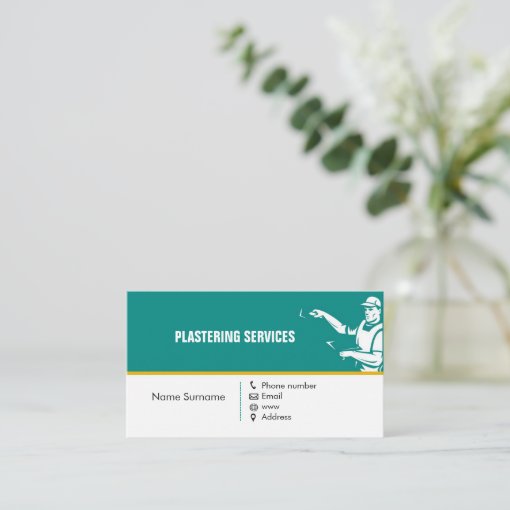 Plastering service business card | Zazzle