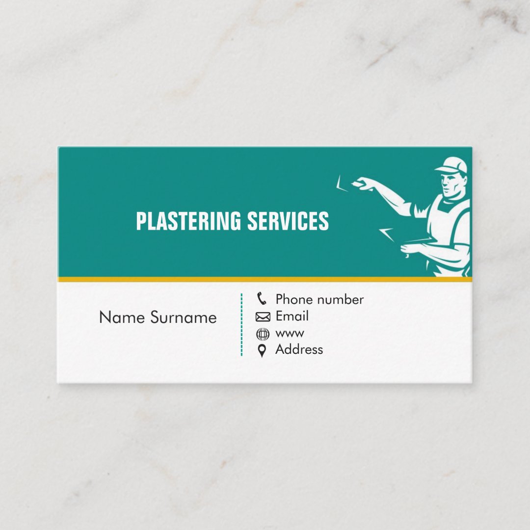 Plastering service business card | Zazzle