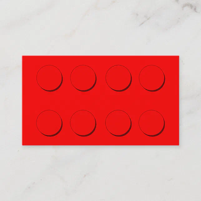 Plastic Building Block (Red) Business Card | Zazzle