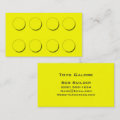 Plastic Building Block (Yellow) Business Card | Zazzle