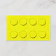 Plastic Building Block (Yellow) Business Card | Zazzle