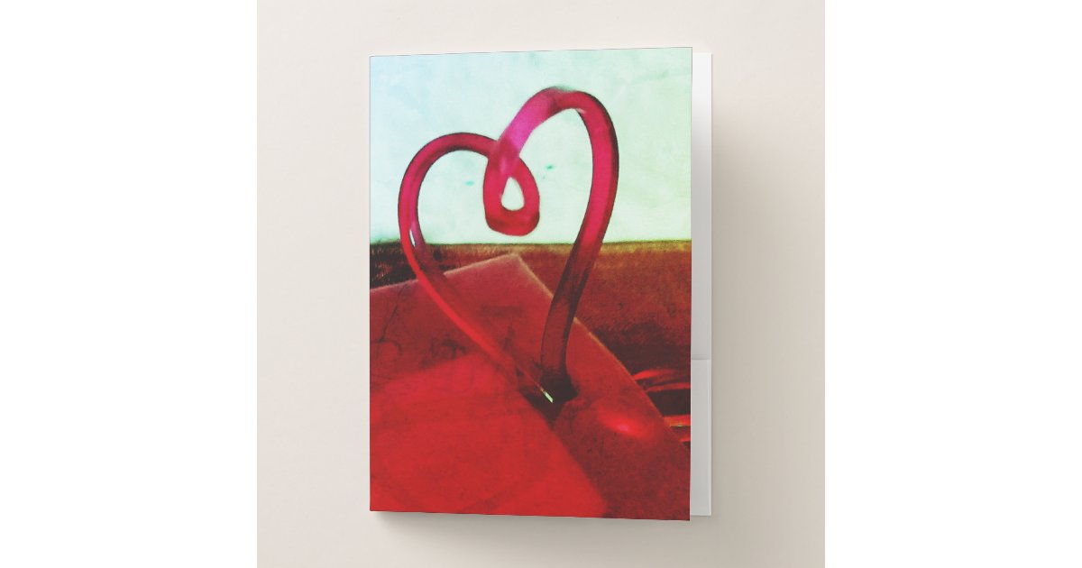 Plastic Heart Pocket Folder | Zazzle