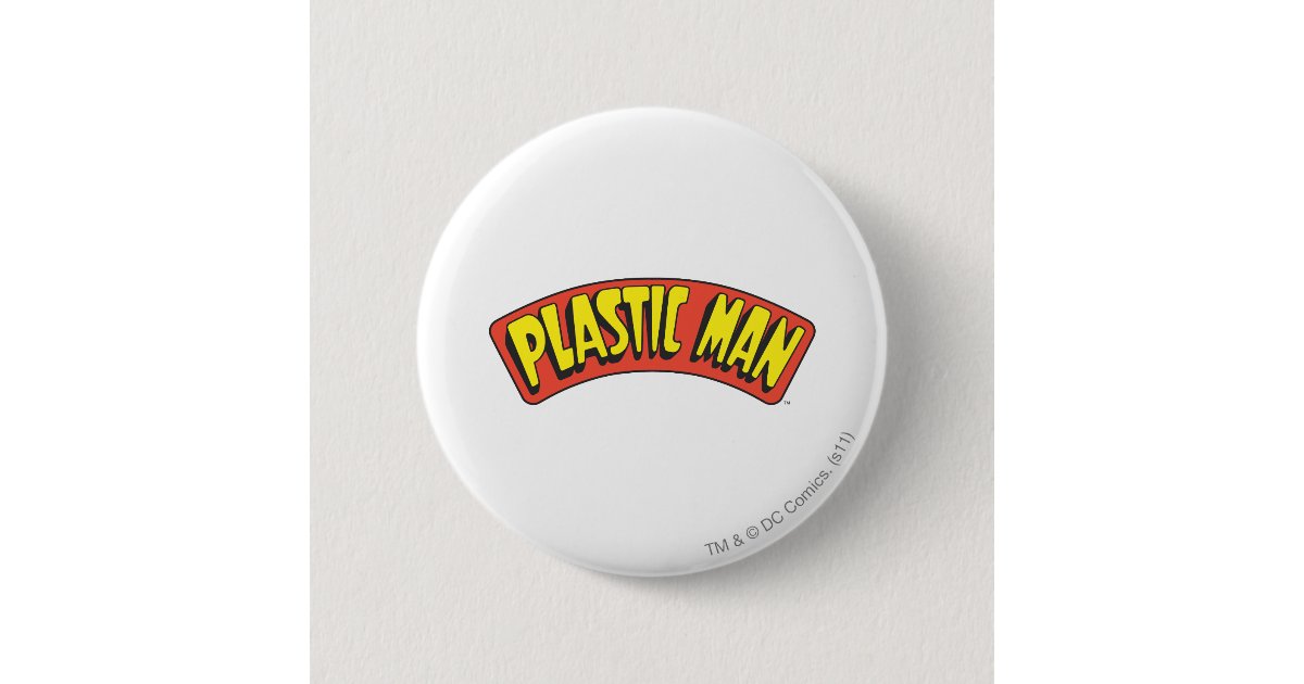 Plastic Man Logo Pinback Button | Zazzle