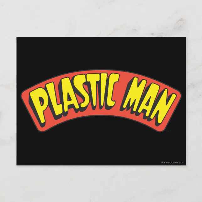 Plastic Man Logo Postcard | Zazzle