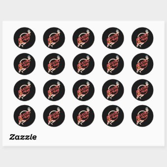 Plastic Man Rubberneck Sign Classic Round Sticker | Zazzle