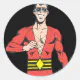 Plastic Man Stands Classic Round Sticker | Zazzle