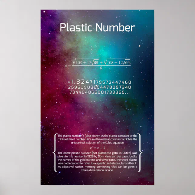 Plastic Number Poster | Zazzle