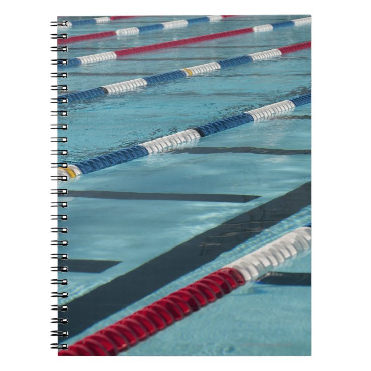 Plastic separators in a swimming pool creating notebook | Zazzle
