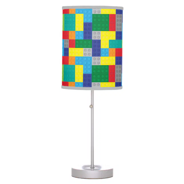 Plastic Toy Bricks Building Blocks Table Lamp | Zazzle