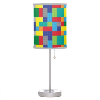 Plastic Toy Bricks Building Blocks Table Lamp | Zazzle