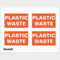Plastic Waste Sign Rectangular Sticker | Zazzle
