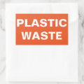 Plastic Waste Sign Rectangular Sticker | Zazzle
