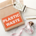 Plastic Waste Sign Rectangular Sticker | Zazzle