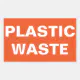 Plastic Waste Sign Rectangular Sticker | Zazzle